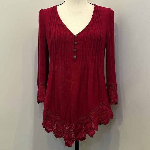 VENUS | Tops | Venus Burgundy Blouse | Poshmark